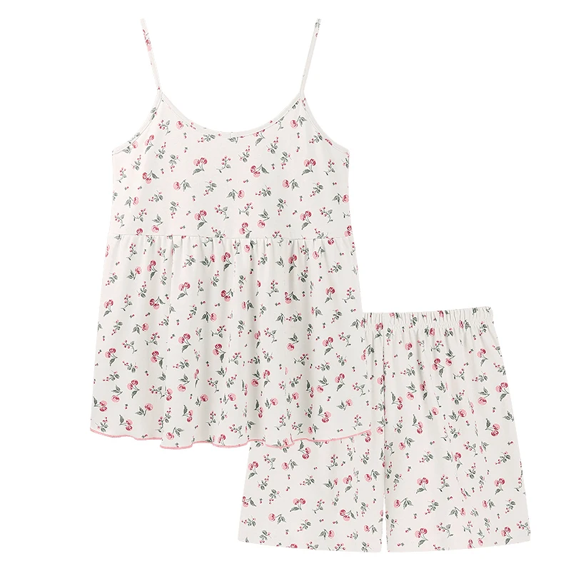 Summer-M-4XL-Women-s-Sleepwear-Modal-Floral-Print-Short-Set-Pajamas ...