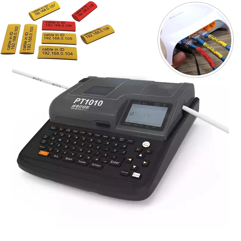 PUTY PT1010 Waterproof Cable ID Printer PVC Tube Cable Printer With Tube Ferrule Thermal ...