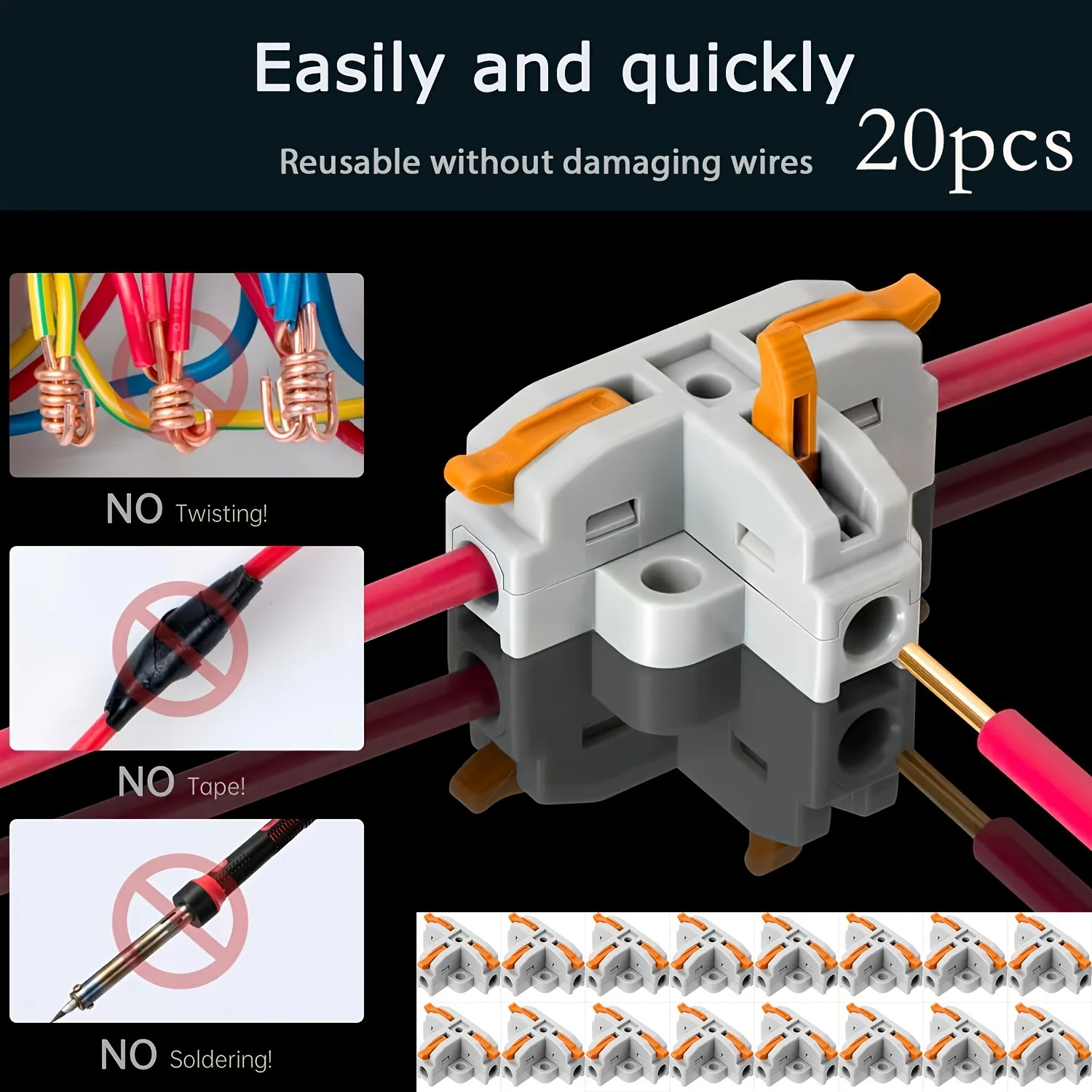 20Pcs-3-Way-T-Shape-Connectors-for-Wiring-Quick-Wire-Splitter-Connector ...