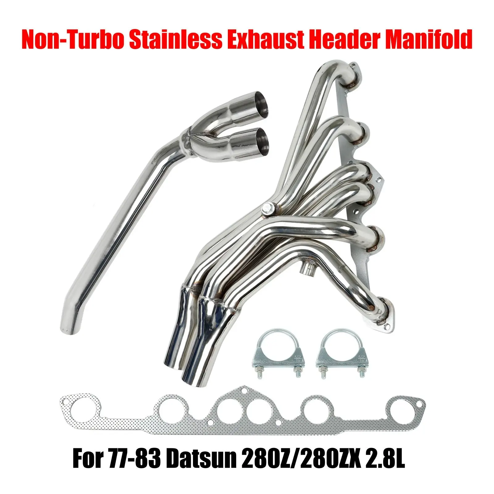 Stainless Exhaust Header Manifold For 77-83 Datsun 280z/280zx 2.8l Non ...