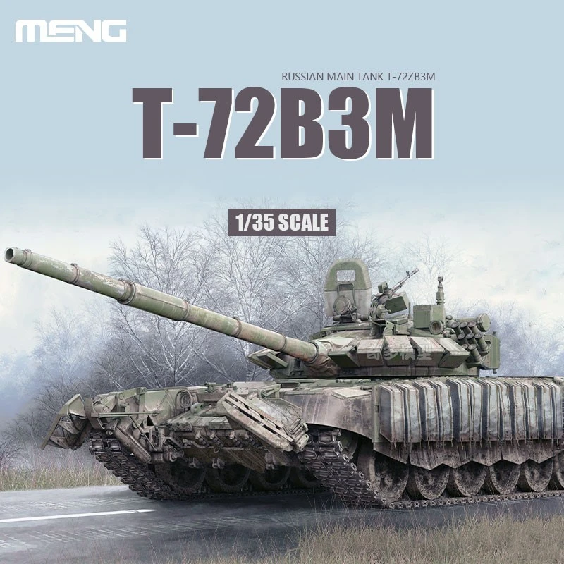 Meng Ts-053 1/35 Russian T-72b3m W/kmt-8 Mine Clearing System Main Battle Tank Assembly Model ...