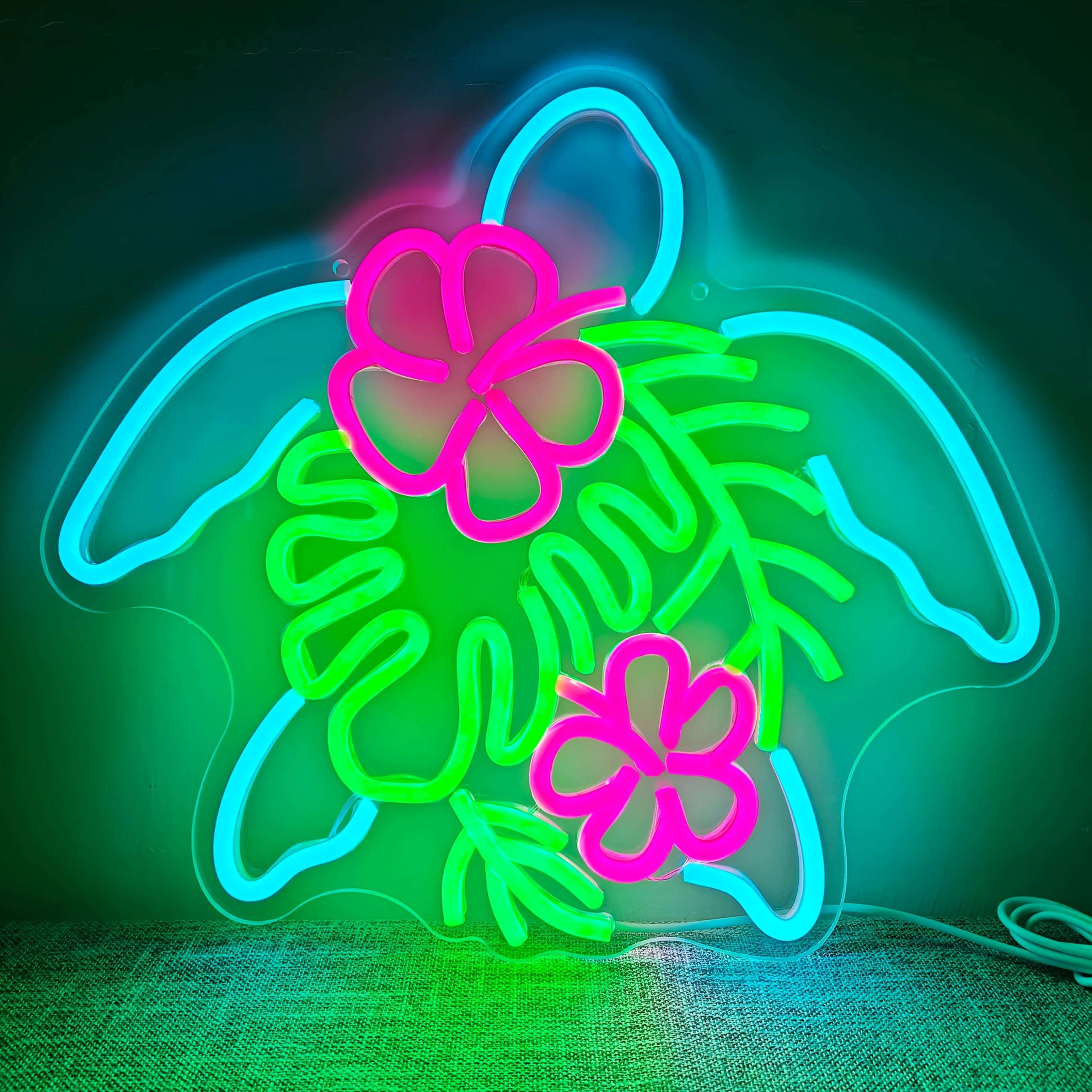 Tropical Turtle Neon Beach Sea Tropical Theme Party Home Decor ...