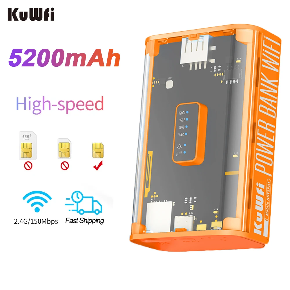 KuWFi-5200mAh-4G-Mobile-Router-150Mbps-Proteble-Travel-LTE-Router-WiFi ...