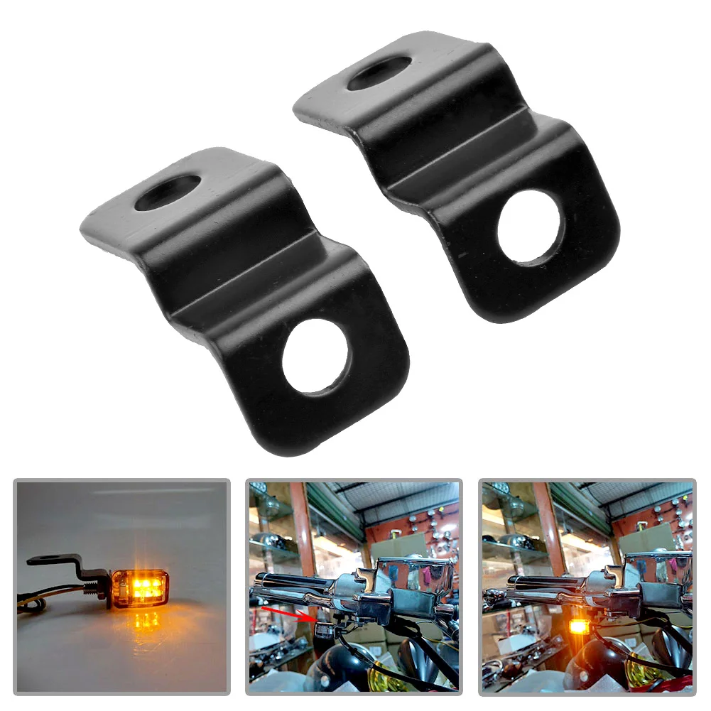 2Pcs Motorcycle LED Mini Turn Signal Lights Aluminum Alloy Bracket 12V ...