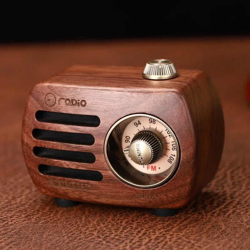 Retro-Old-Fashioned-Classic-Style-Walnut-Cherry-Wooden-FM-Radio ...