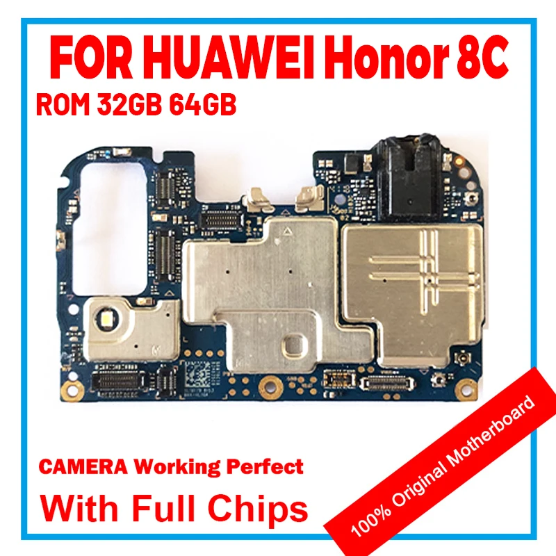 Original-Unlocked-For-HUAWEI-Honor-8C-Motherboard-32-64GB-Logic-Board ...