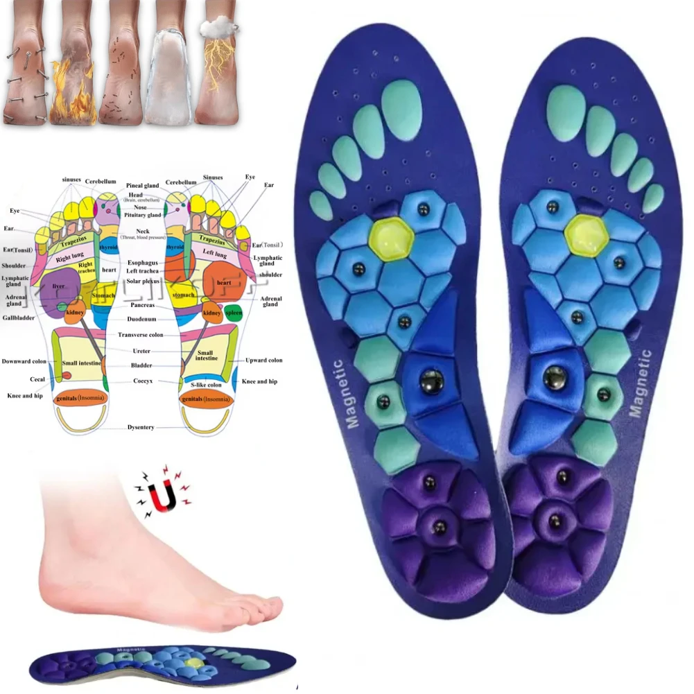 Magnetic-Acupressure-Insoles-Foot-Arch-Support-Promote-Circulation ...
