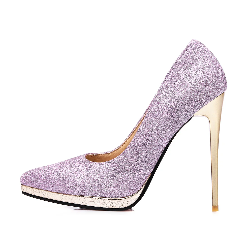 Lavender And Gold Heels