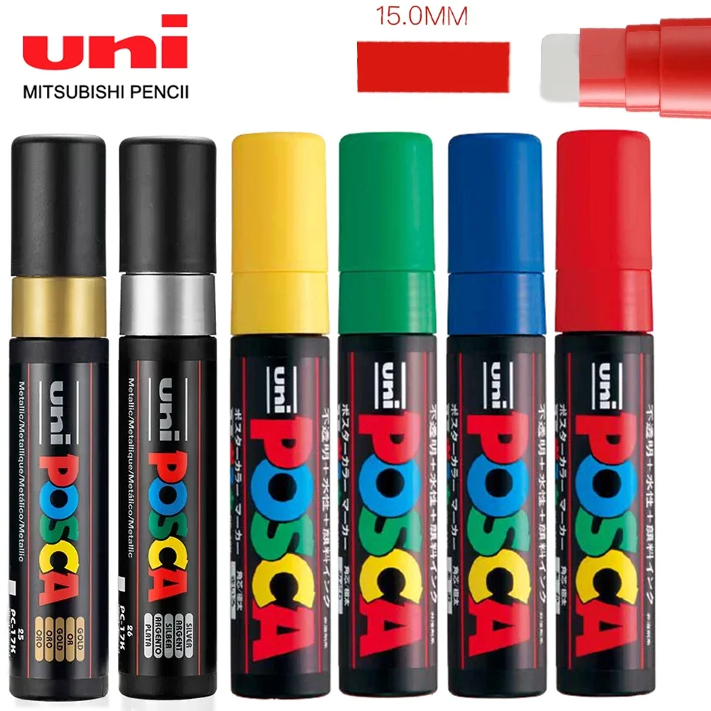 UNI-POSCA-Marker-PC-17K-POP-Poster-Waterborne-Advertising-Pen-Graffiti ...