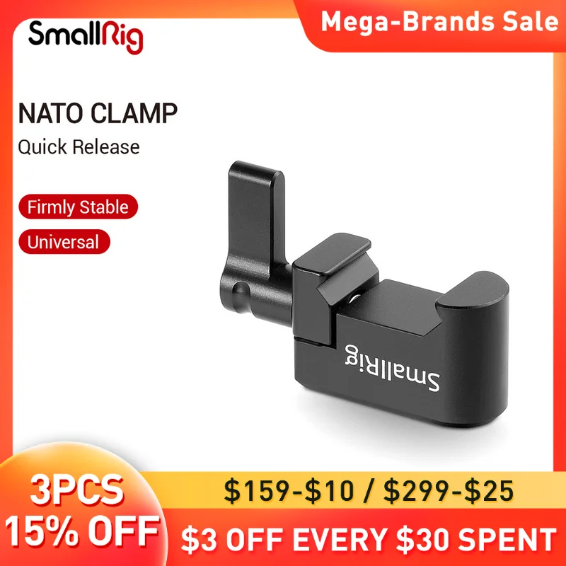 SmallRig Nato Clamp Quick Release Clamp with 1/4" 3/8" M2.5 Thread for ...