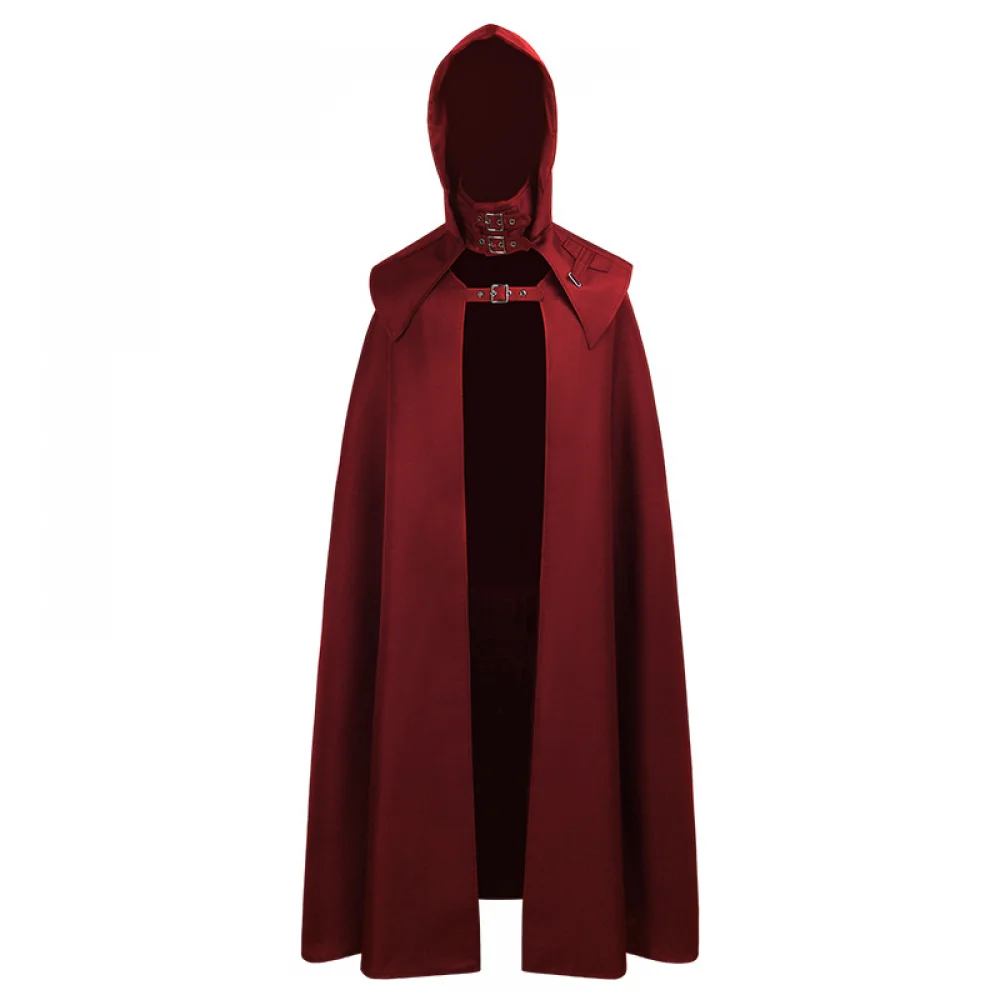 Capa medieval con capucha para hombre y mujer, capa negra gótica ...