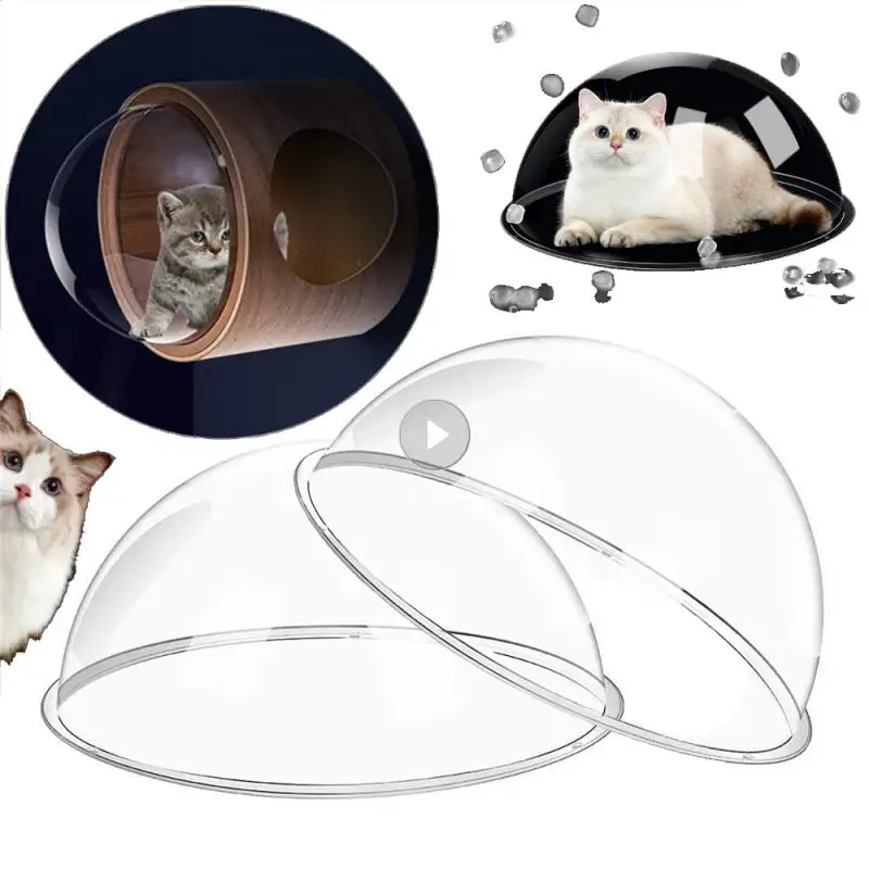 Acrylic Dome Cover Transparent Food Dust-proof Cover Cat Nest Space ...