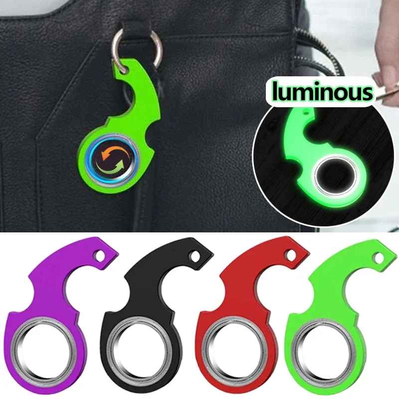 Creative-Keychain-Fidget-Spinner-Anxiety-Stress-Relief-Toys-Revolve ...