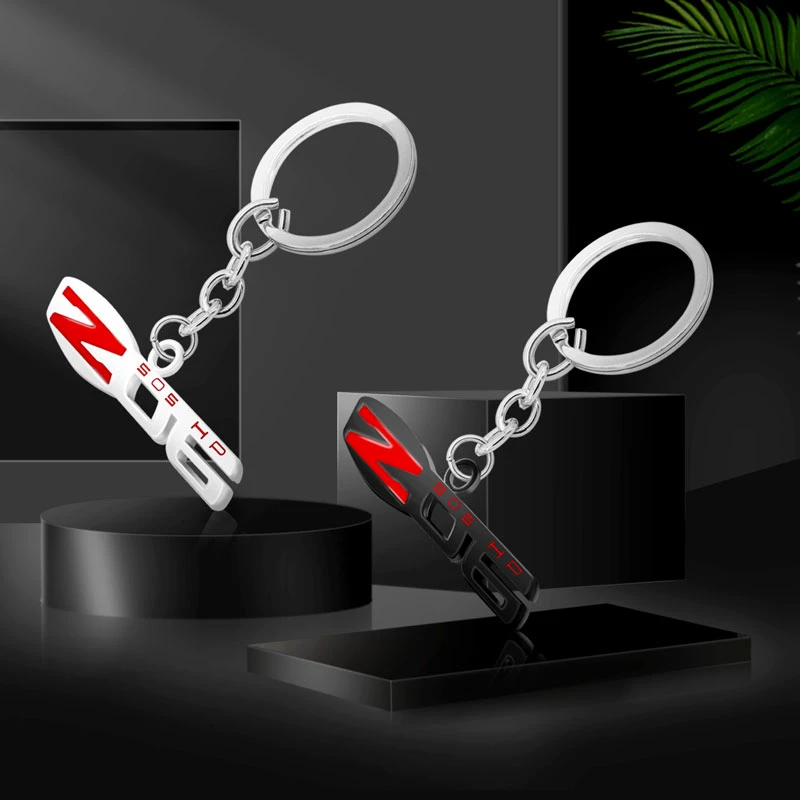 Car Styling 3d Metal Z06 505 Hp Emblem Keychain Key Chain Rings ...