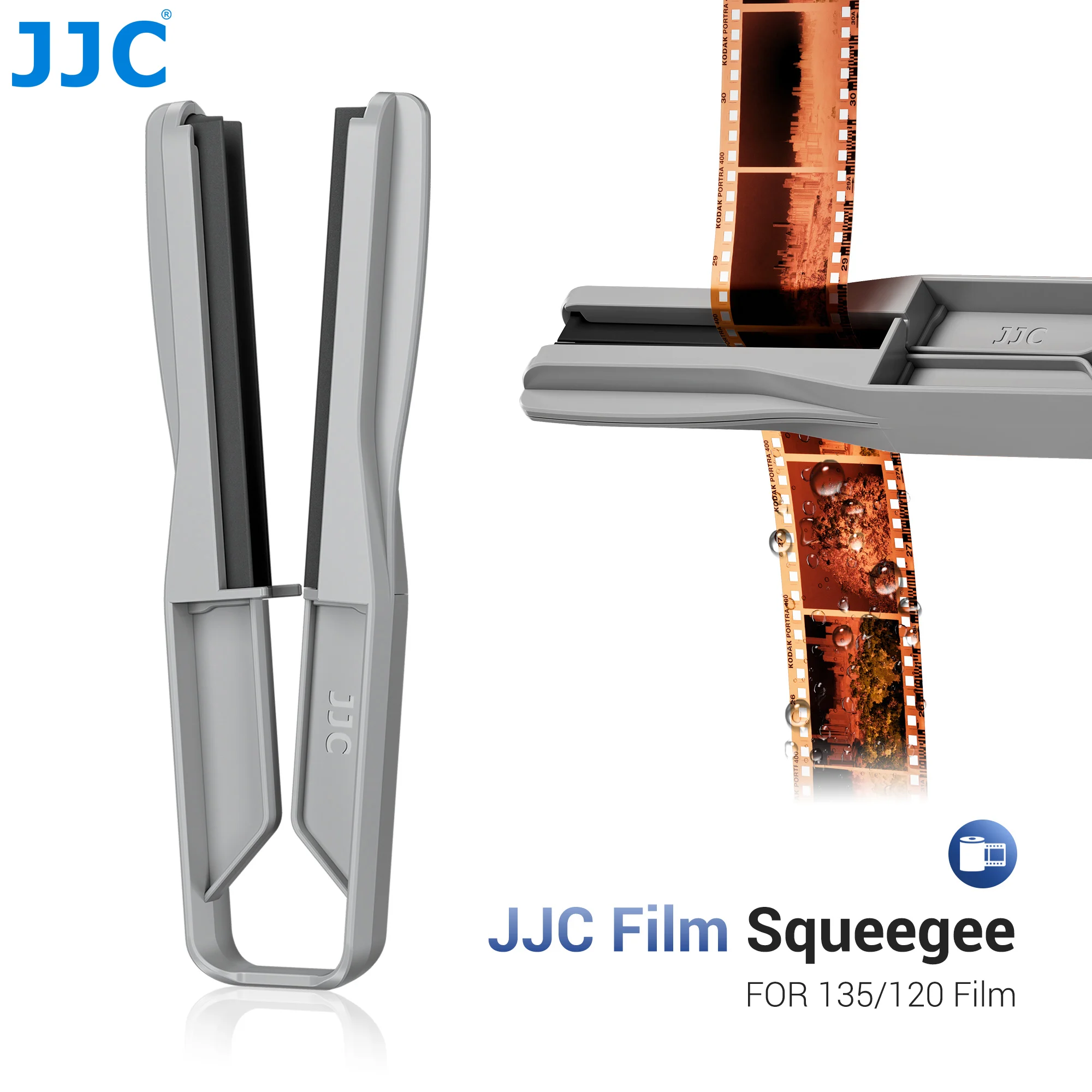 JJC Film Squeegee for 35mm and 120 Film, Film Wiper with Silicone ...