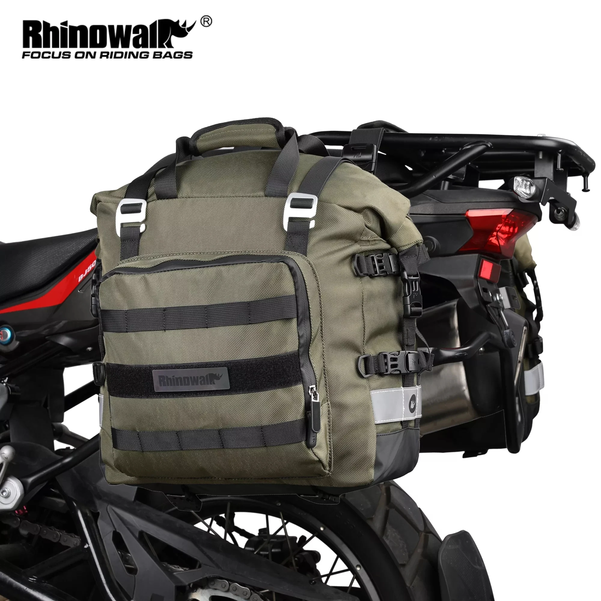 Rhinowalk alforje da motocicleta 20l 30l saco lateral universal com 100 ...