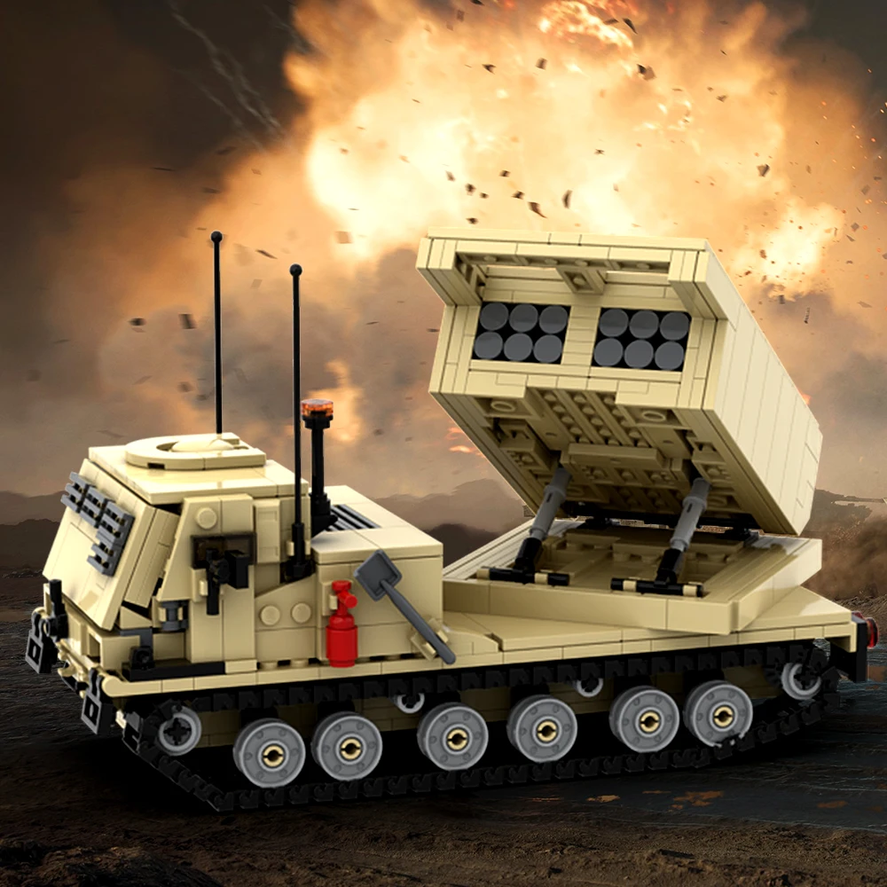 US-Army-M270-MLRS-Armored-Vehicle-Building-Block-Military-Theme-Off ...