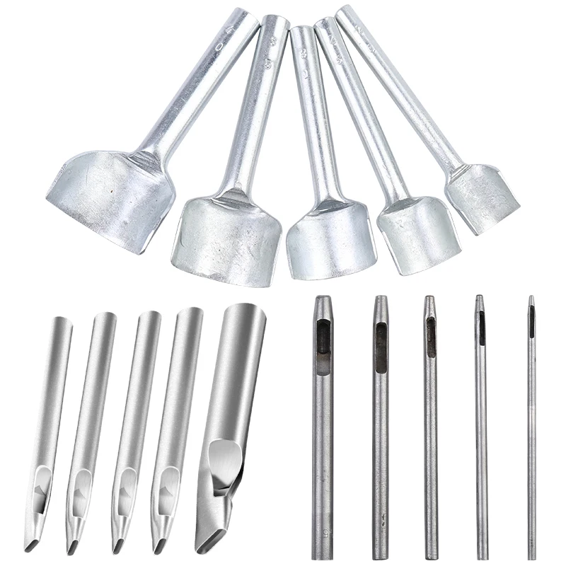 15Pcs-Set-Leather-Round-Shape-Hole-Punch-Kit-Hollow-Punches-Kit-Half ...