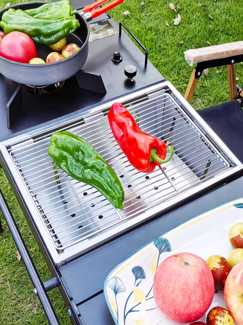 Lohascamping-Outdoor-Camping-barbecue-rack-Folding-IGT-mesh-tray ...