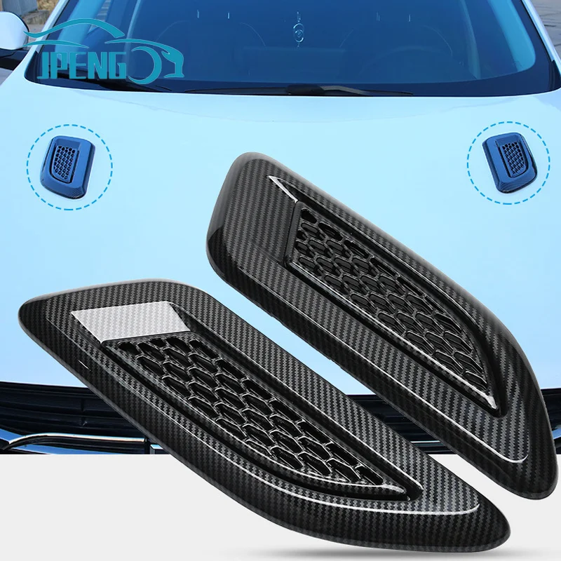 2Pcs Universal Car Air Intake Inlet Bonnet Hoods Scoop Vents Sticker ...