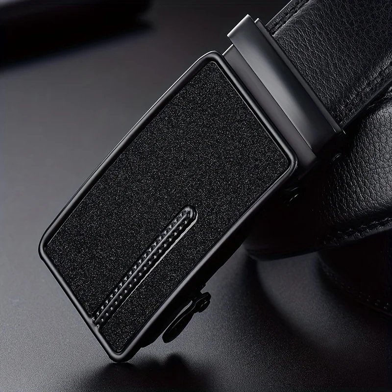 Genuine leather men's belt men's imitation cowhide belt men's automatic ...