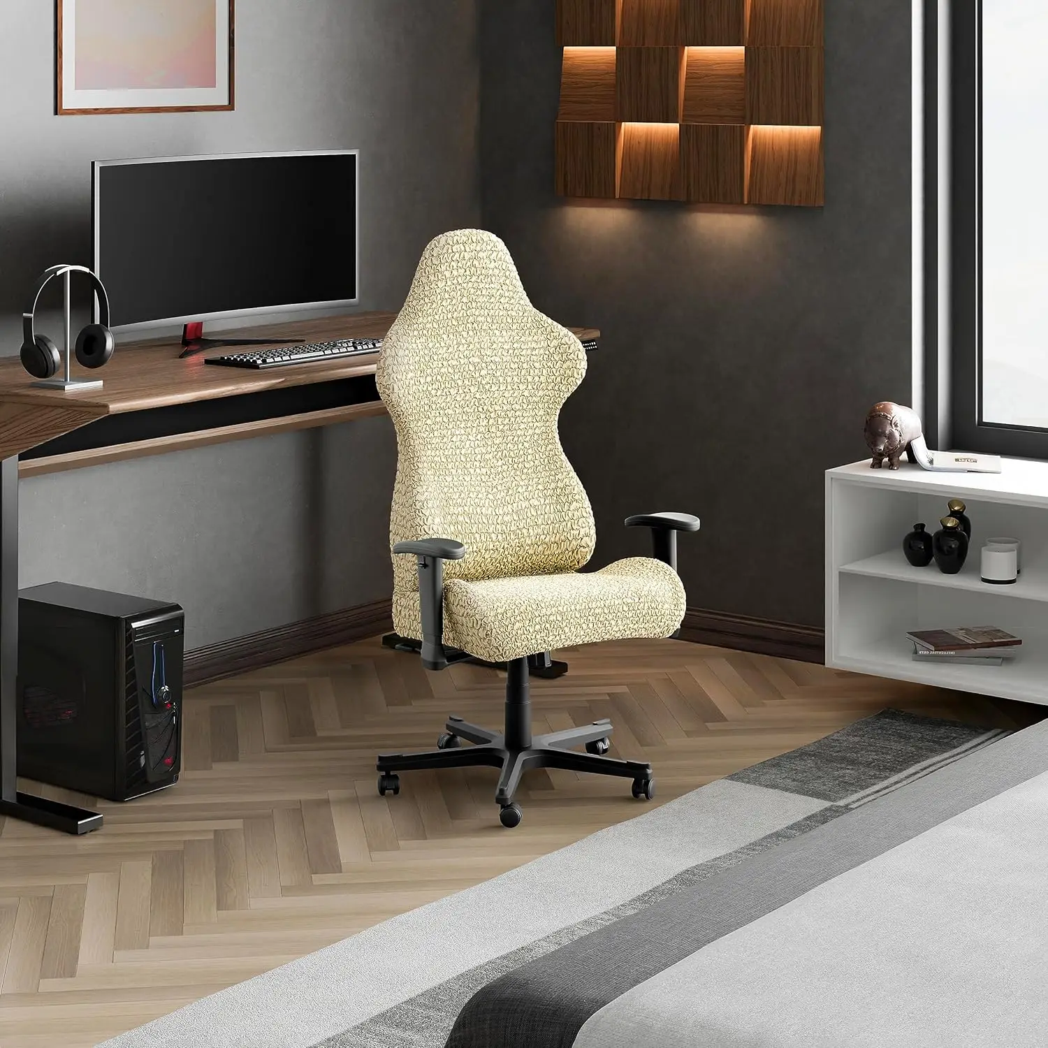 Office-Gaming-Chair-Cover-Stretch-Computer-Desk-Chair-Cover-with-Zipper ...