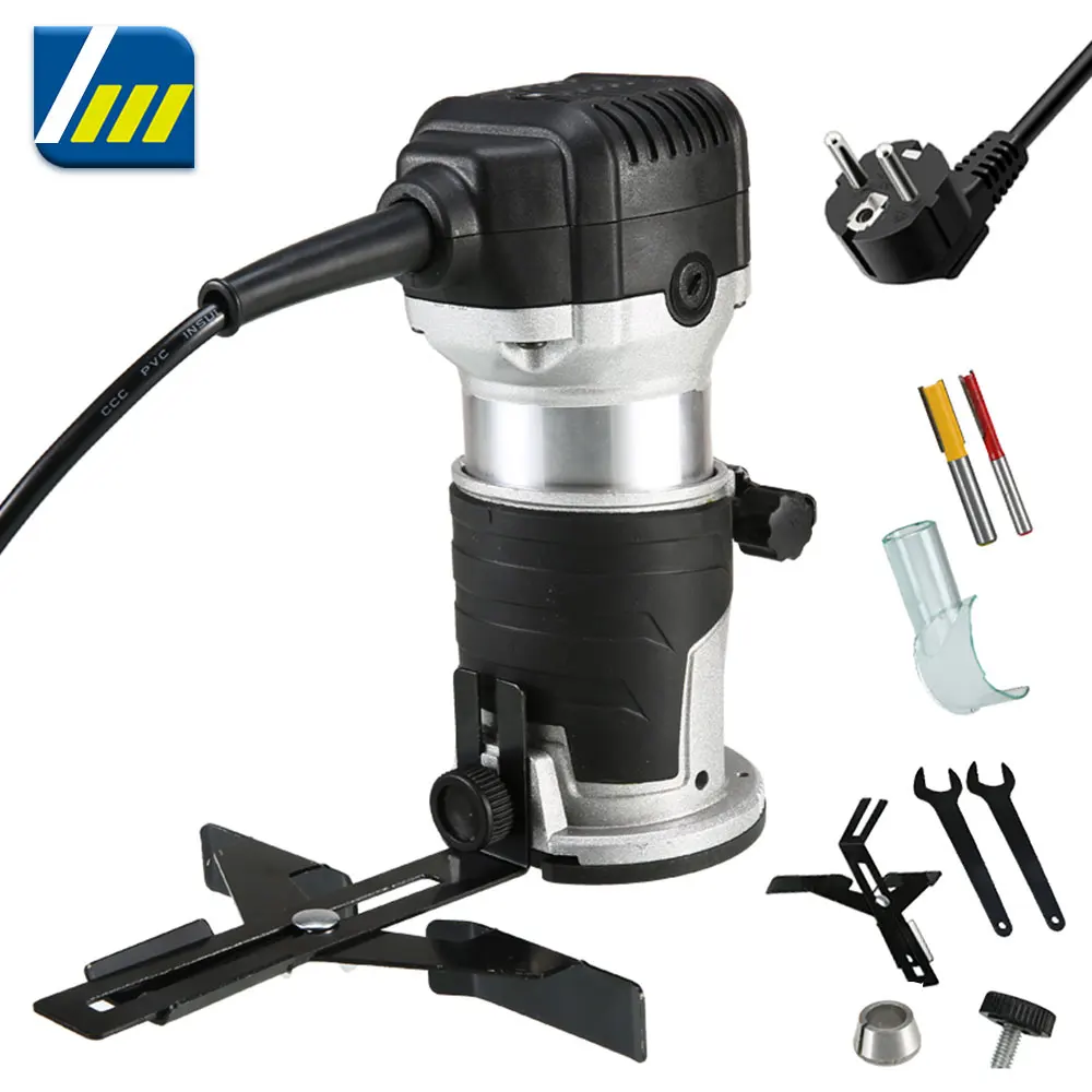 220V 2000W Wood Electric Hand Carving Machine 6.35/8mm 6 Speeds Hand ...