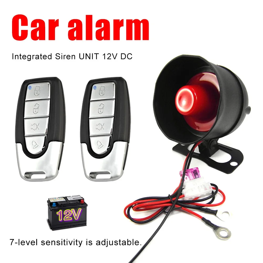 12V-Car-Alarm-System-Button-With-1-Main-Control-Unit-2-Remote-Control ...