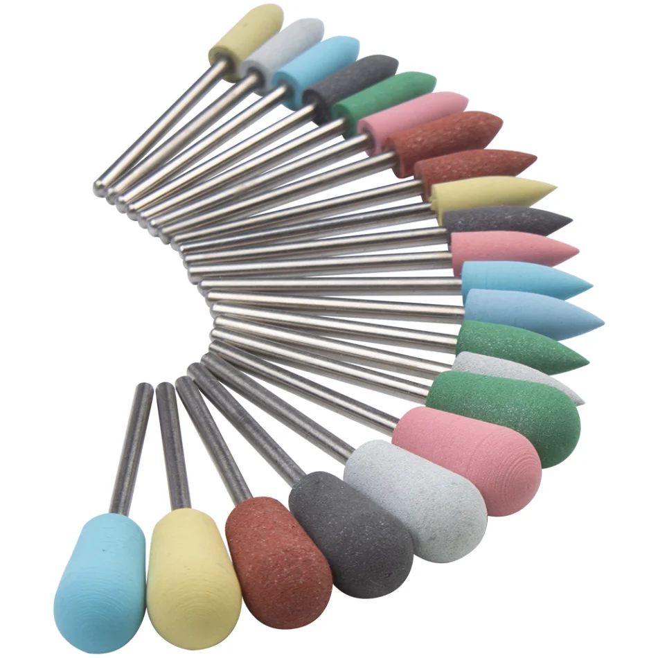 10pcs/set 2.35mm Dental Silicone Rubber Polishers Burs for Teeth ...