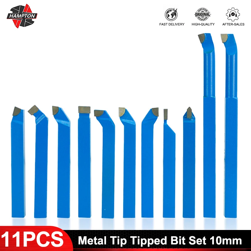 11pcs Carbide Tip Cutting Turning Boring Bit 10mm Turning Milling ...