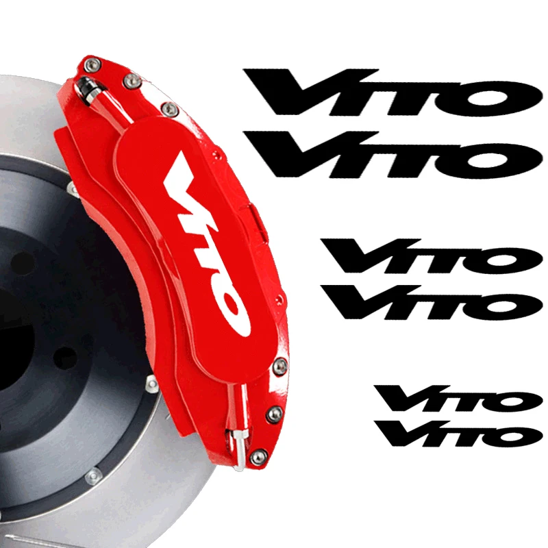 6PCS/SET Car Wheel Tire Brake Sticker for Mercedes Benz Vito W477 W639 ...