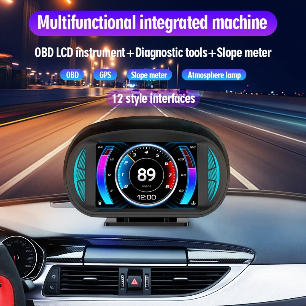 Hud-Head-Up-Display-Car-Electronic-Devices-Auto-Dual-OBD2-GPS-veloc ...