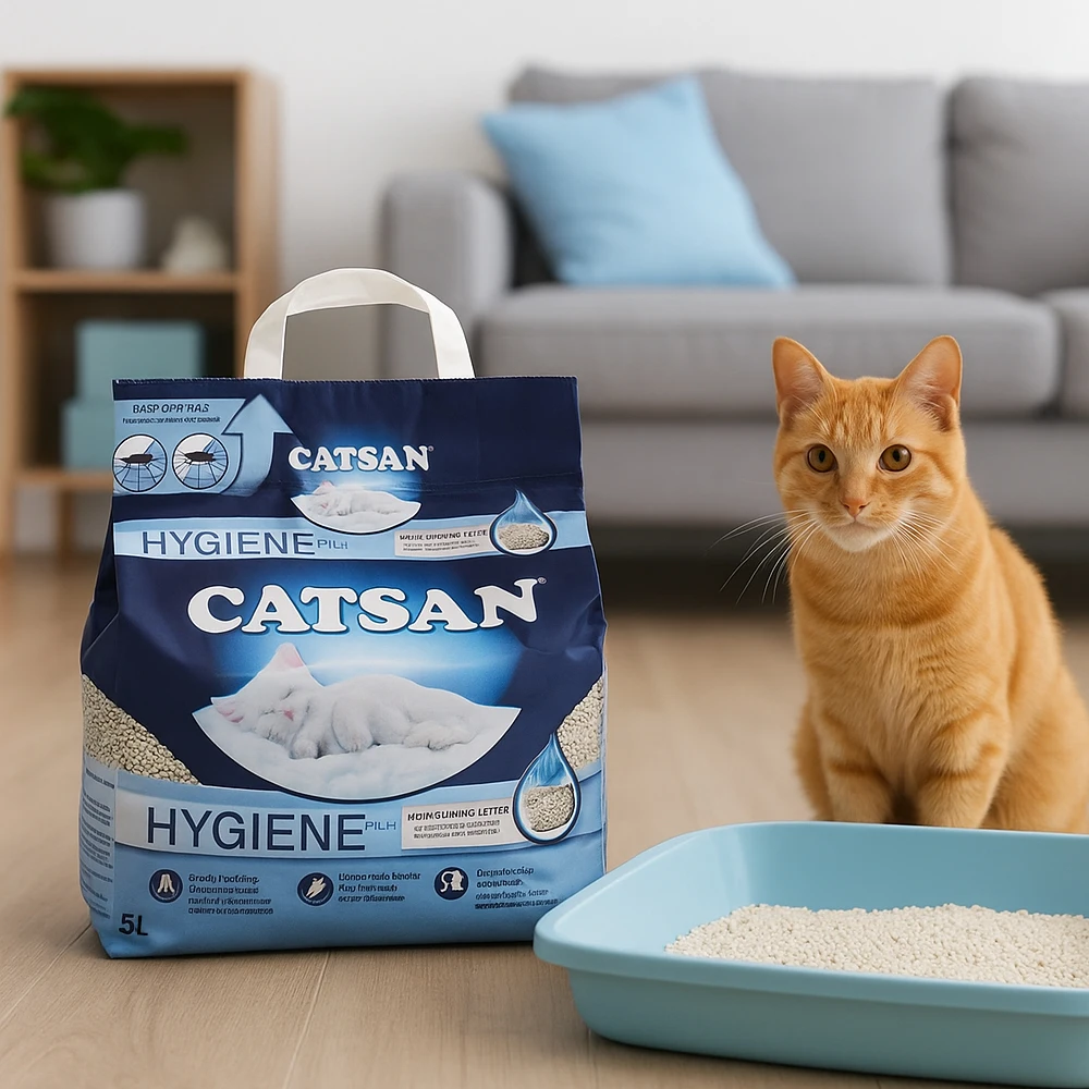 Catsan Hygiene Non-Clumping Cat Litter 5L, Highly Absorbent Natural ...