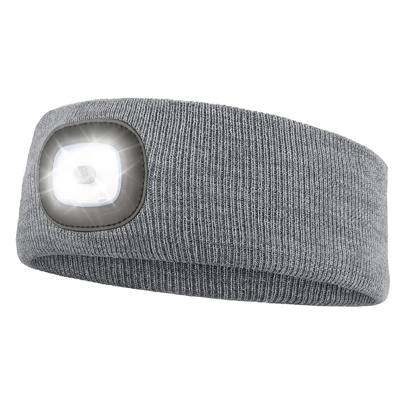 Sports Headband With Led Light, Usb Rechargeable Head Light Lamp For ...