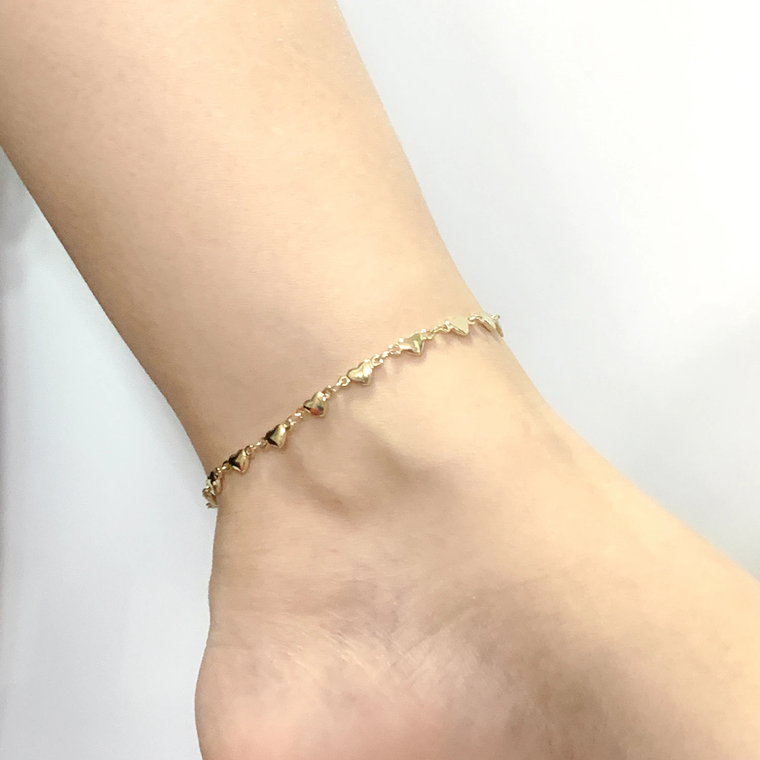 Barefoot Sandals Women Ankel Bracelets 18K Gold Color Solid Stainless Steel Anklets High ...