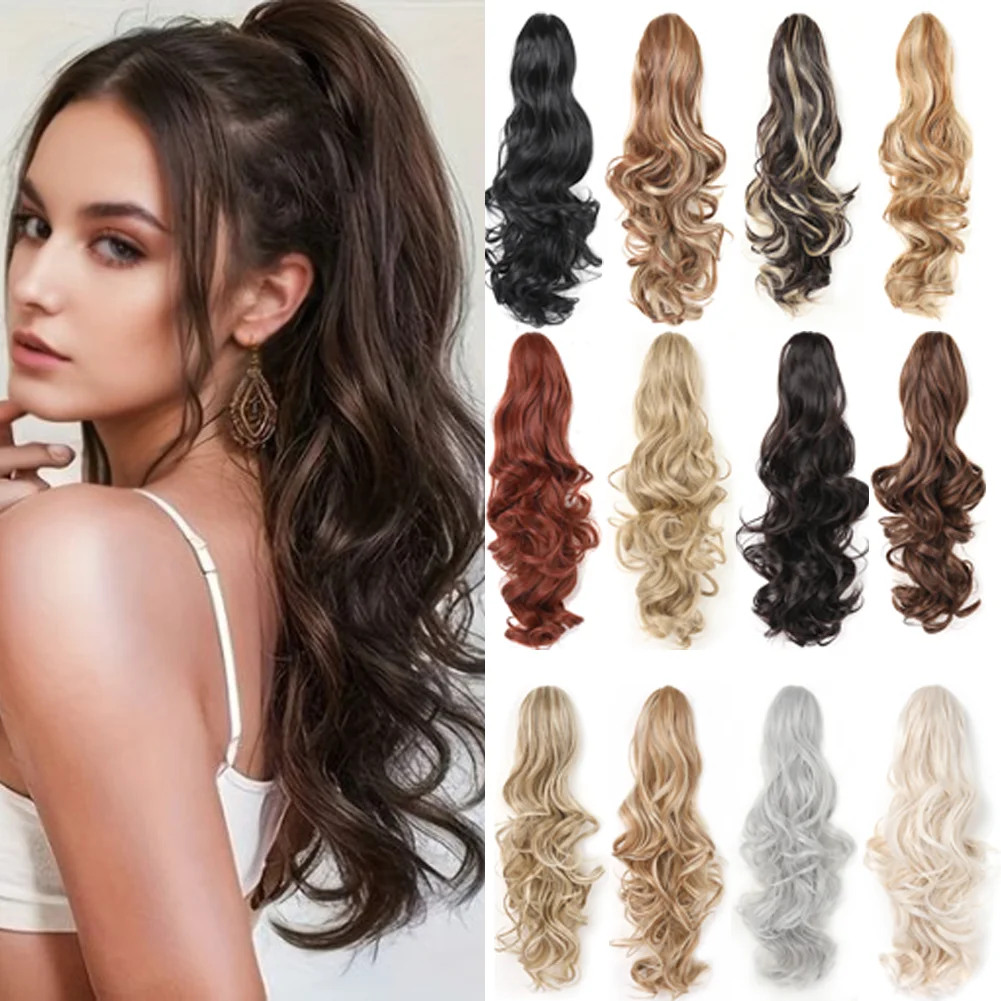 Extensión de cola de caballo con Clip de garra para mujer, extensiones ...