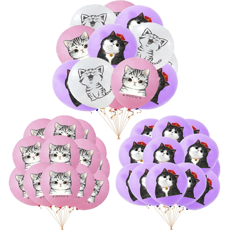 10-20-pcs-12inch-Cute-Pet-Cat-Latex-Balloons-Birthday-Party-Decorat ...