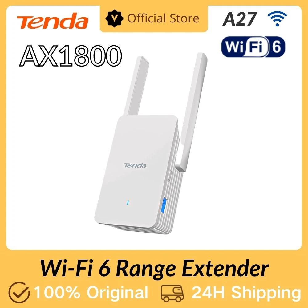 Tenda A27 Ax1800 Wi-fi 6 Range Extender 2.4g/5ghz Dual Band Signal ...