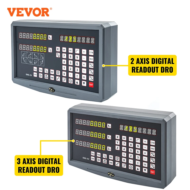 Vevor 2 Axis 3 Axis Dro Digitale Uitlezing Display Lcd En Lineaire Schaal Encoder 700Mm 1000Mm ...