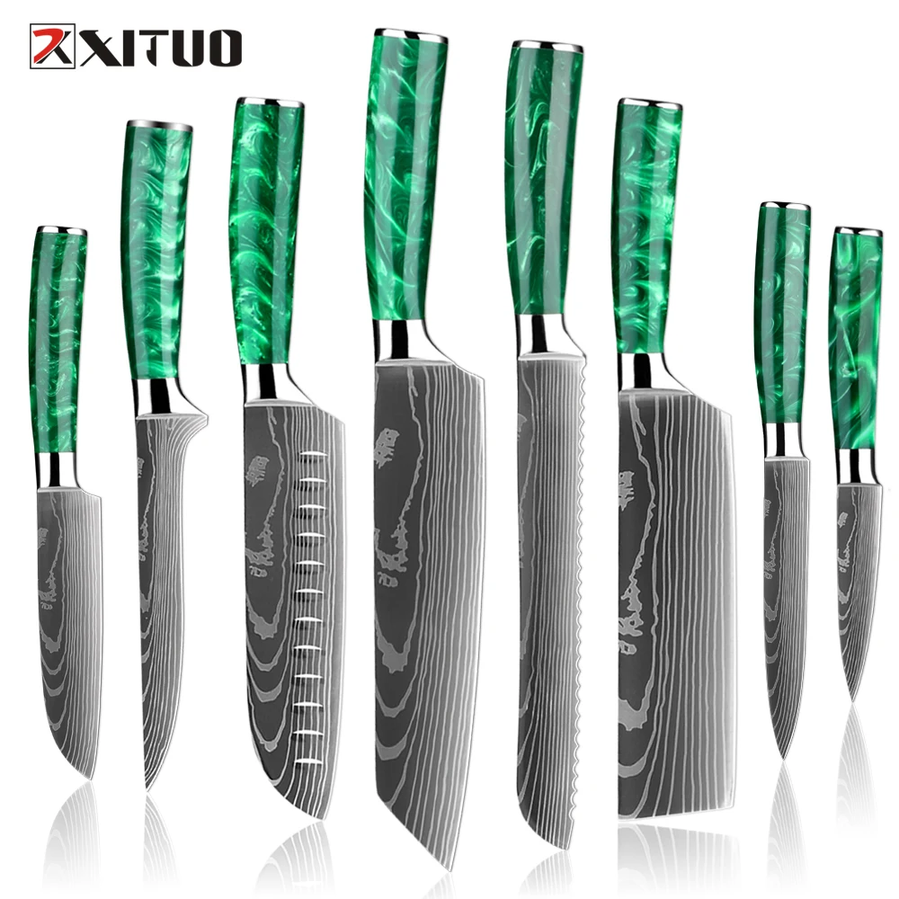 Pro-Chef-Knife-Set-1-8PCS-7Cr17Mov-Steel-Kitchen-Cooking-Knives-Utility ...