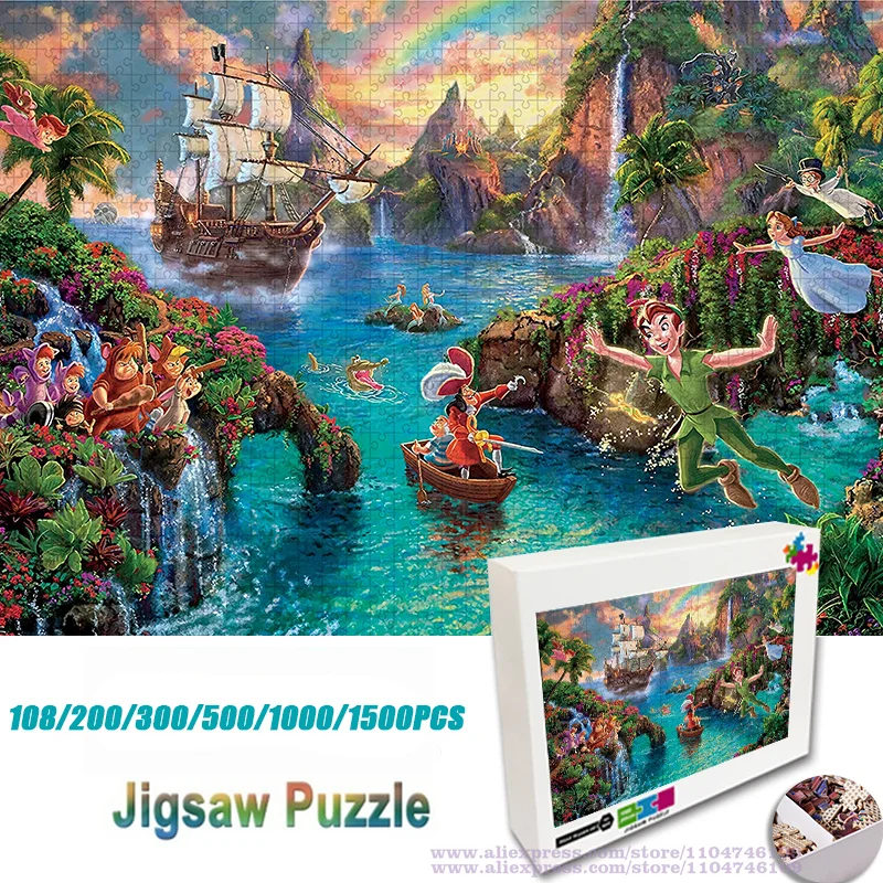 Disney Anime Puzzle Jigsaw Cartoon Anime Print Jigsaw108/200/300/500 ...