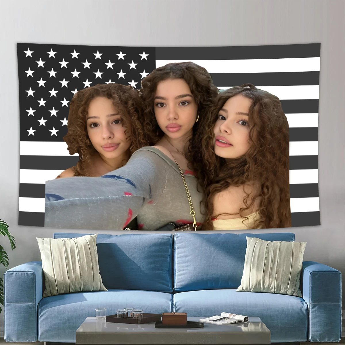 90X150CM Kalogeras Sisters 2024 American Flag Wall Hanging Tapestry ...
