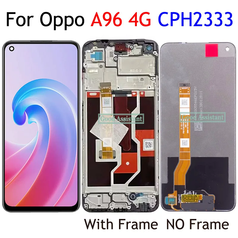 Original สีดำ6.59นิ้วสำหรับ Oppo A96 4G CPH2333จอแสดงผล LCD แบบสัมผัส ...