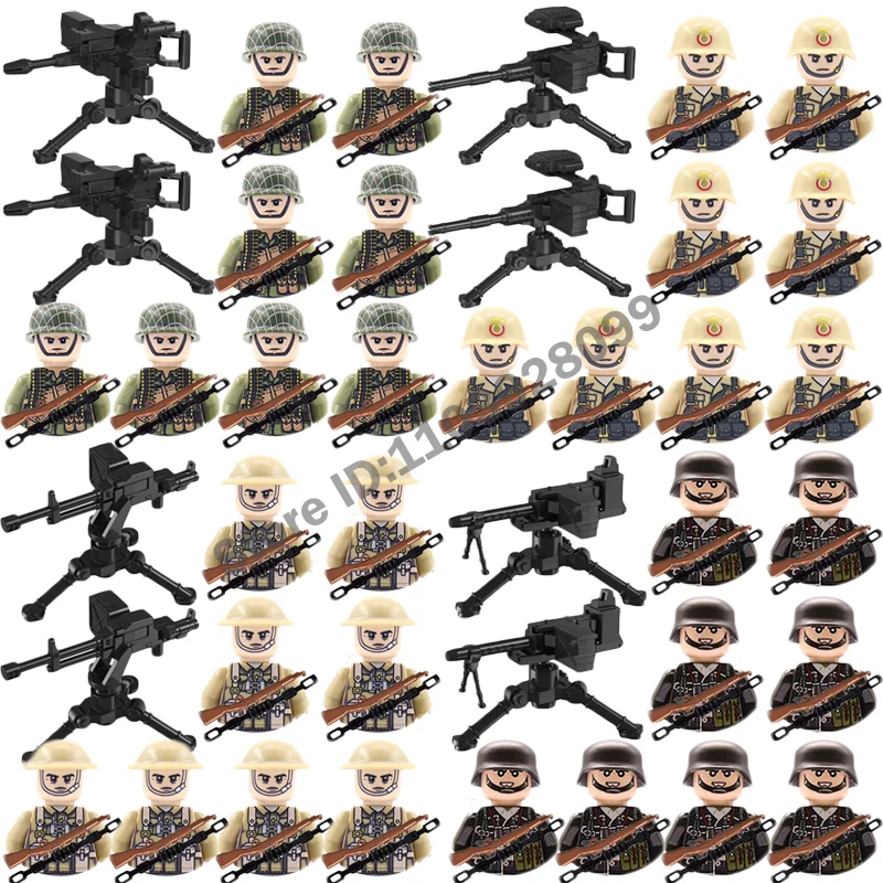 MOC-Military-Army-Figures-Building-Blocks-Soviet-UK-Germany-US-Italy ...