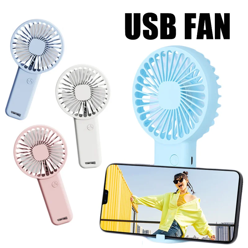 USB-Handheld-Fan-Portable-Phone-Holder-Rechargeable-Electronic-Fans ...