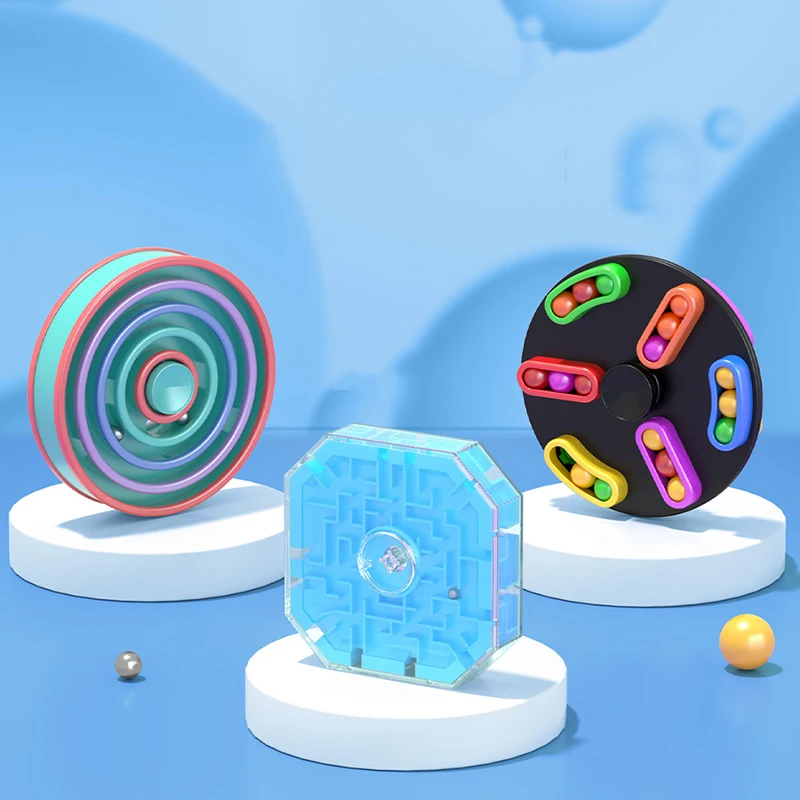 Kids-Rolling-Ball-Labyrinth-Maze-Game-Rotating-Magic-Beans-Fidget ...