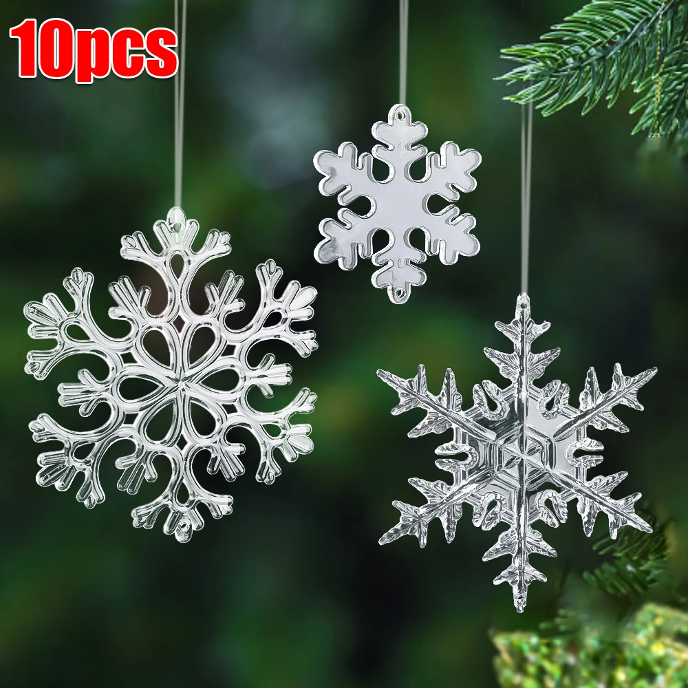 Christmas Tree Decorations Snowflake Crystal - Christmas Pendant & Drop ...