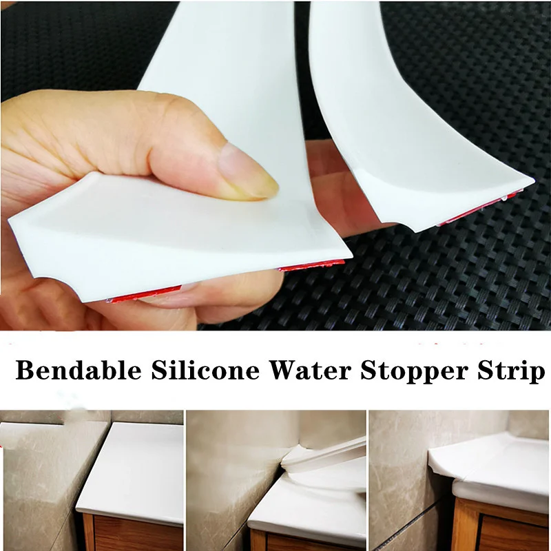 4.5cm Height silicone water stopper Kitchen countertop gap water ...