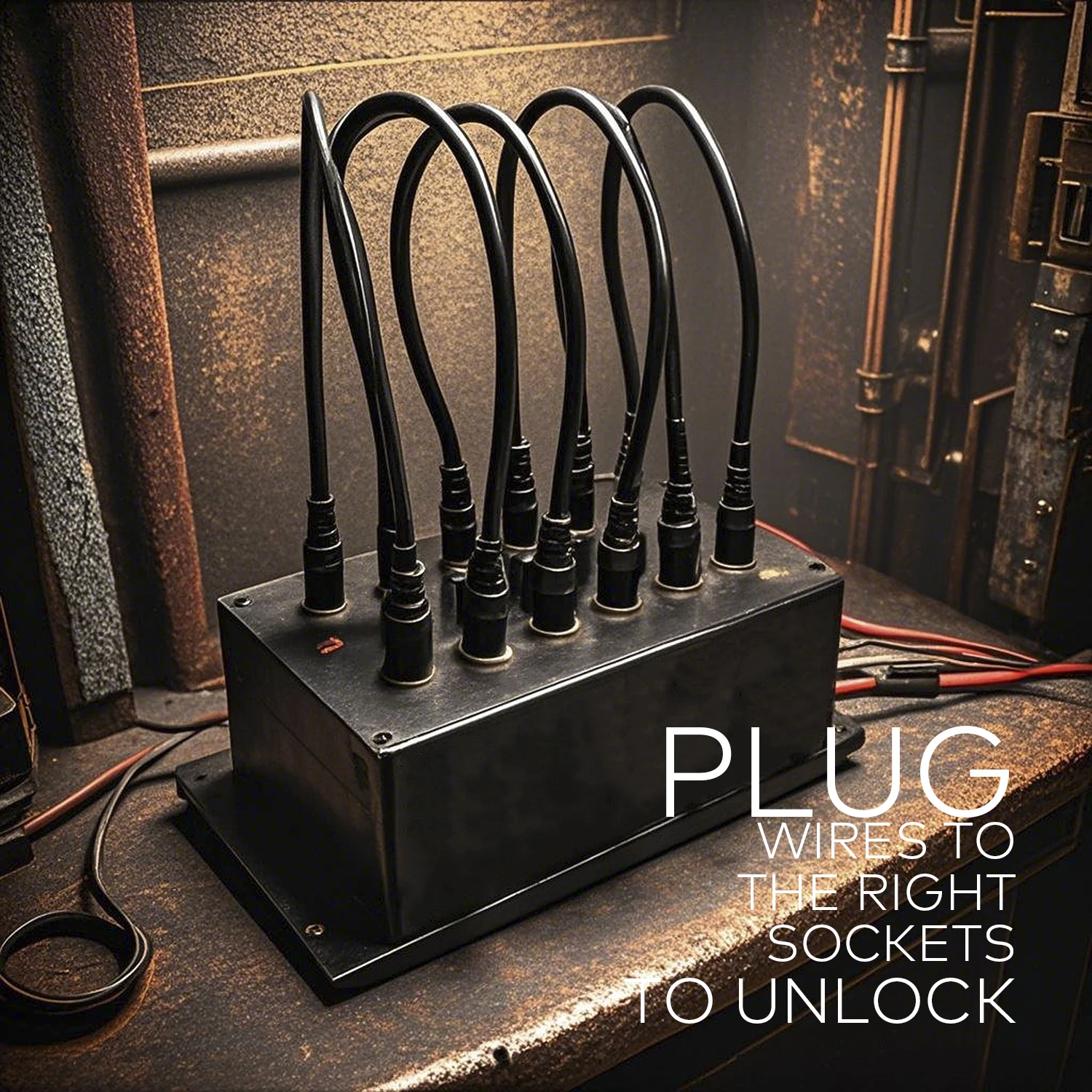 Real Life Escape Room Props Puzzles Game Plug Wire Box Insert Wires ...