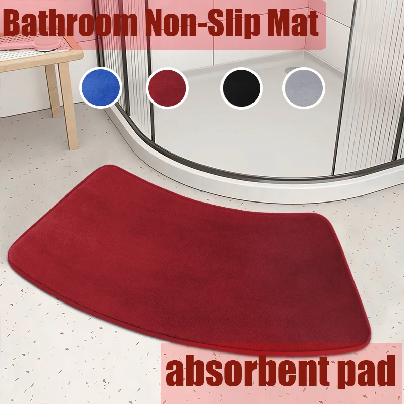 Curved-Bath-Rug-Curved-Shower-Mat-Corner-ShowerBathroom-Non-Slip ...